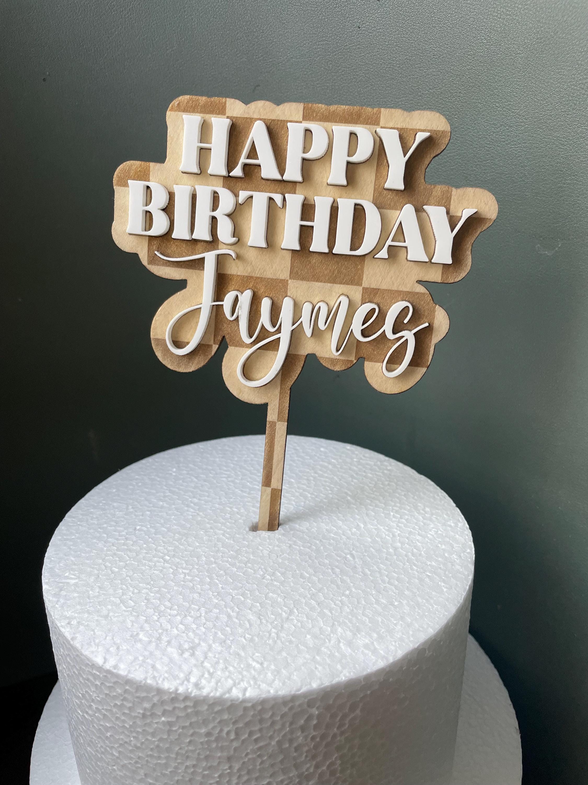 Custom Birthday Cake Topper | 3D Modern Cake Topper | First Birthday ...