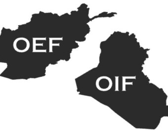 OIF/OEF Operation Iraqi Freedom Enduring Freedom Combat Veteran Die Cut ...