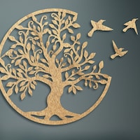 Gorgeous Tree of Life in a Beautiful, Unique Wooden Frame. Handmade 100 ...