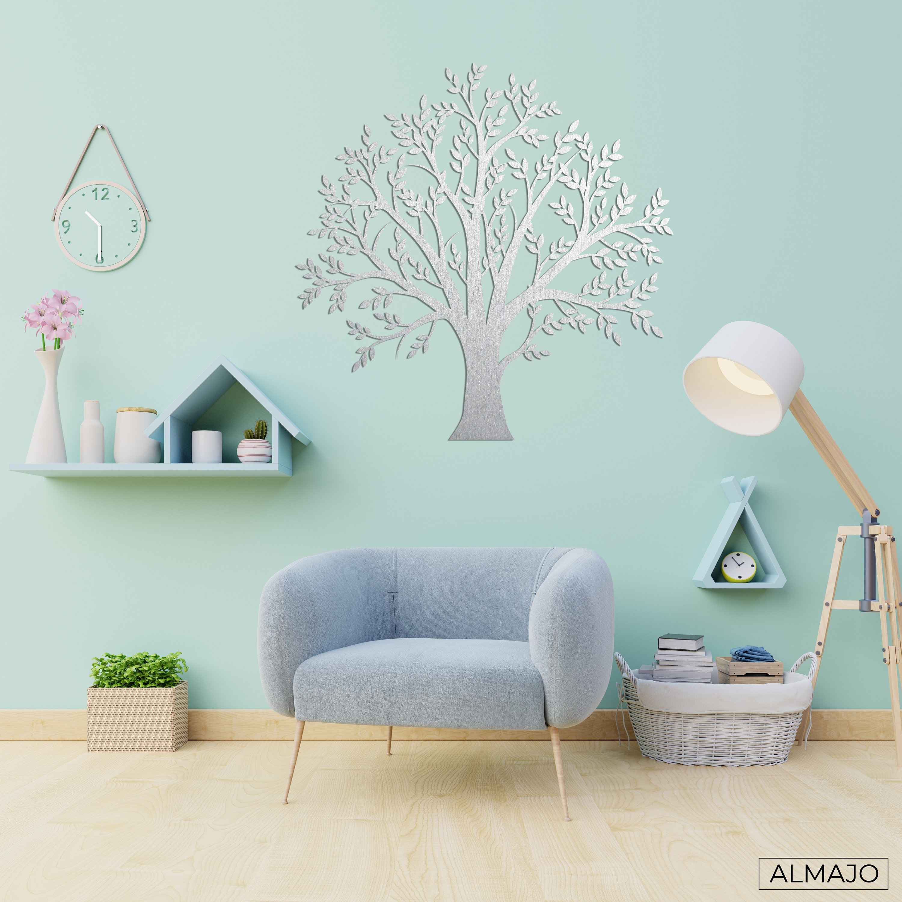 Tree Leaf Leaves Family Tree Wall Art Decor Wooden Tree | Etsy