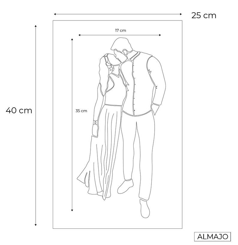 Custom Laser Cut Wooden Portrait | Personalized Couple Illustration - Etsy