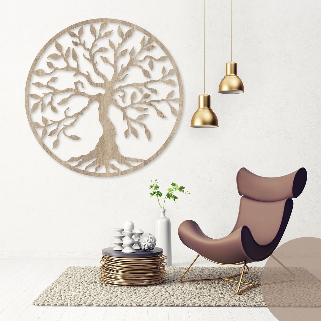 Tree of Life Wall Art Wooden, Tree Wall Art, Wooden Wall Pictures, Wall ...
