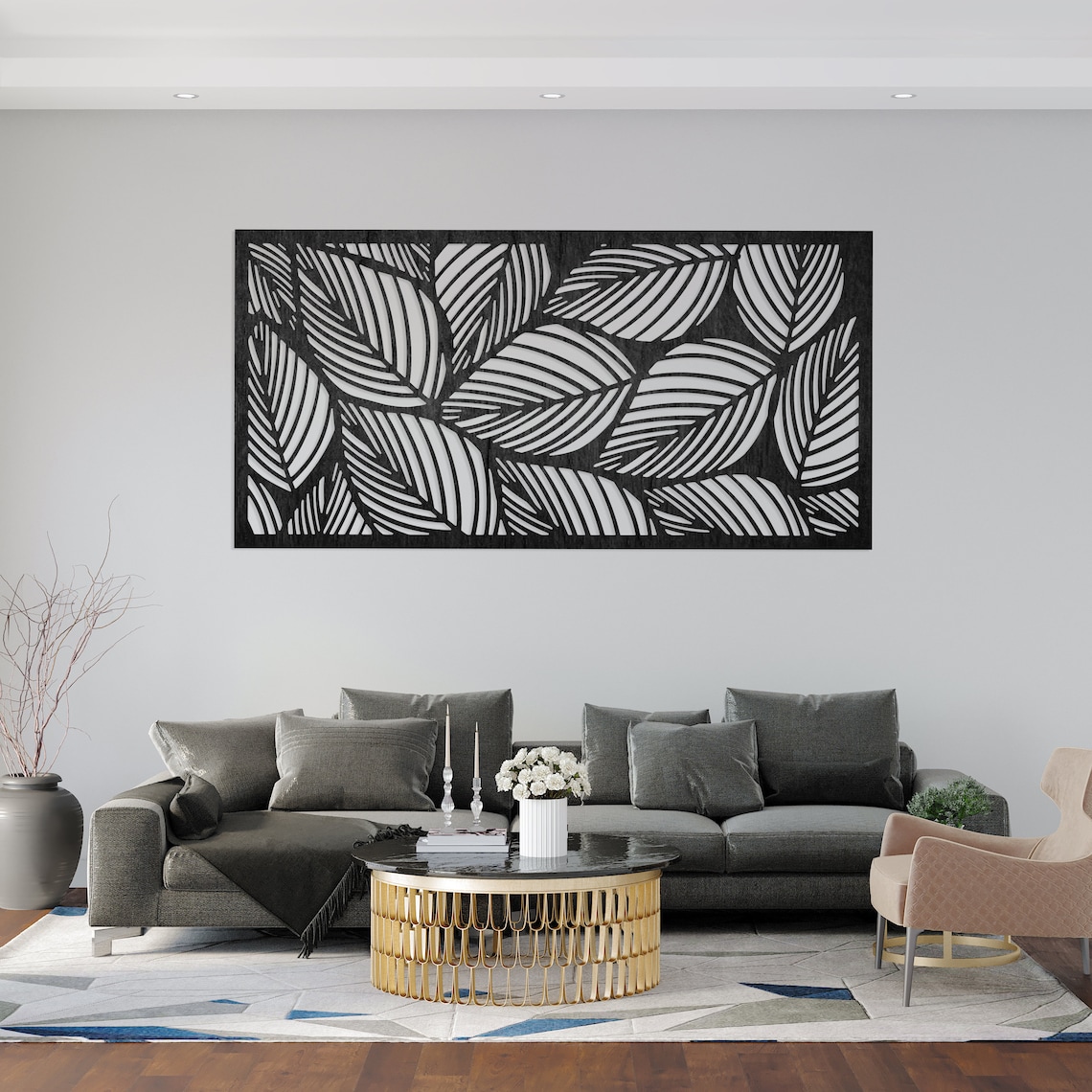 Leaf Wall Decoration Leaves Wooden Panel Wooden Decoration | Etsy