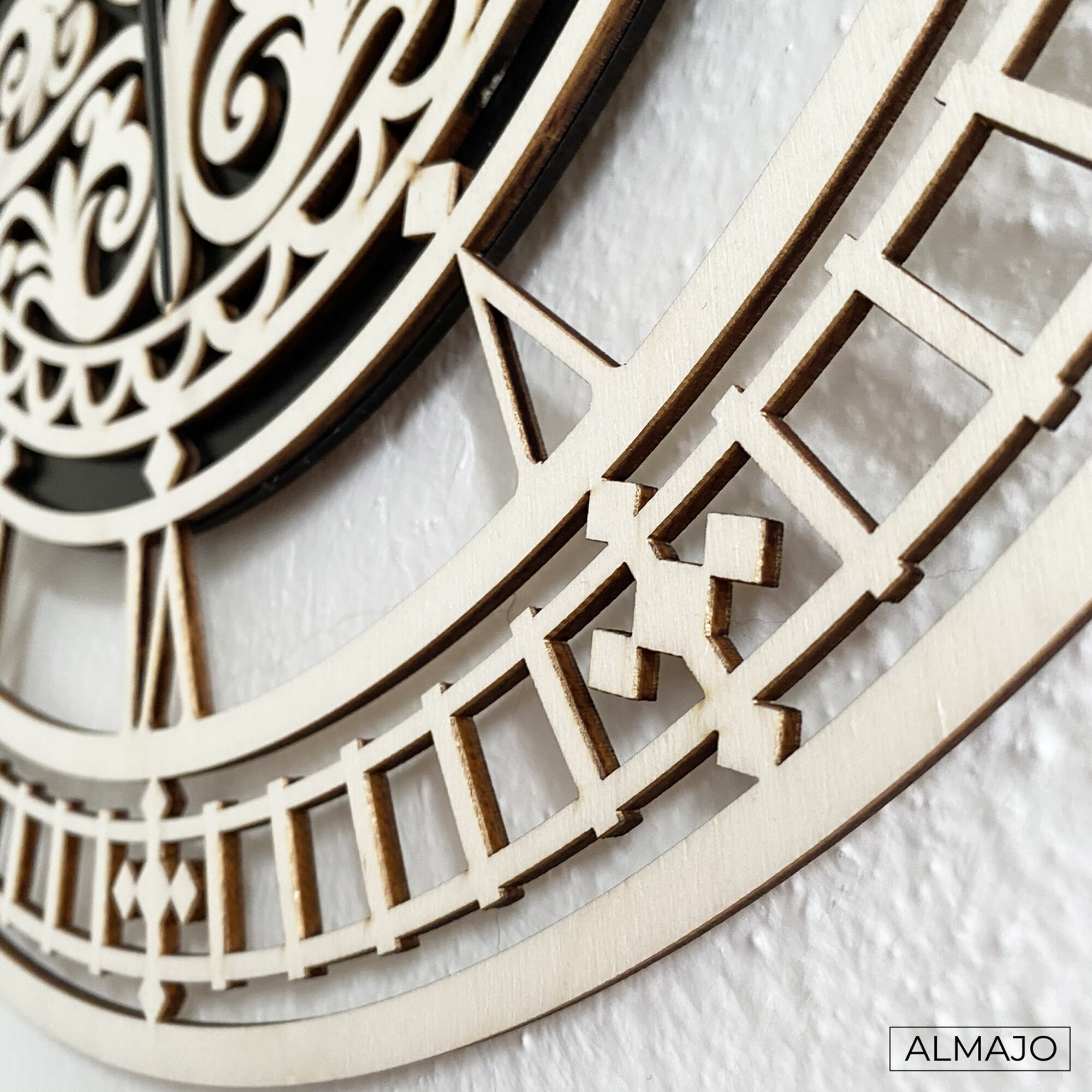 Elegant Wooden Wall Clock: Roman Numerals, Modern Home Decor - Etsy