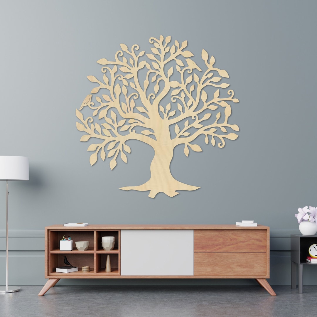 Branches Tree Wall Decor | Wood Wall Art | Wooden Decoration | Tree of ...