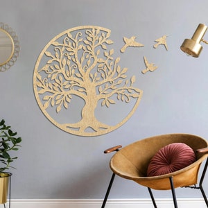 Wood Tree of Life Wall Decor: Rustic Bohemian Home Hanging - Etsy