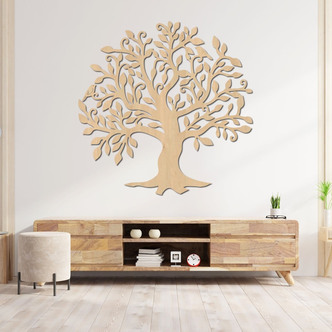 Elegant Wooden Tree Wall Art: HDF Wood Branch Decor - Etsy