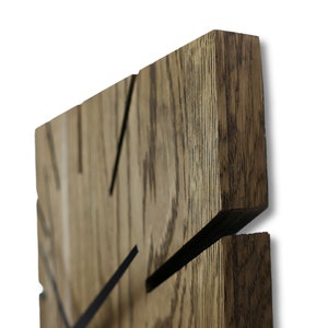 Square Oak Wood Wall Clock: Minimalist Modern Home Decor - Etsy
