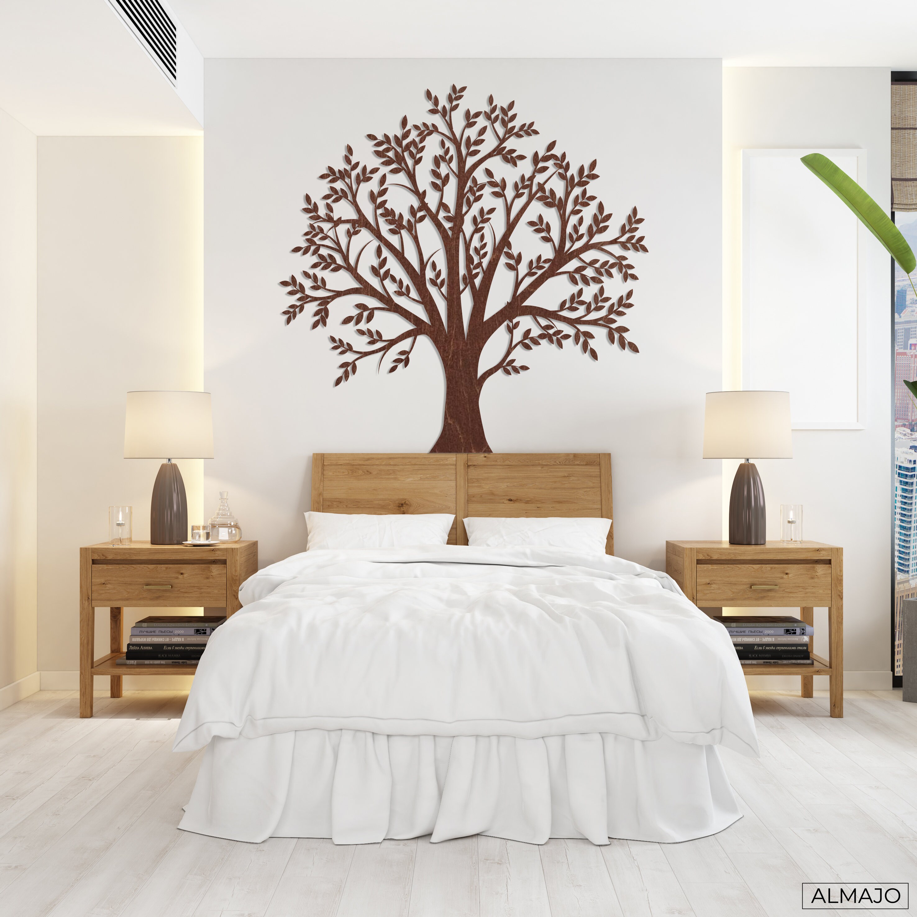 Tree Leaf Leaves Family Tree Wall Art Decor Wooden Tree | Etsy