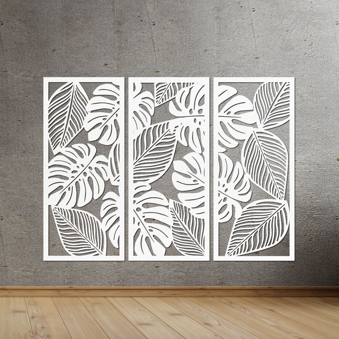 Wooden Lotus Wall Art Living Room Wooden Leaf Decor for Bedroom Above ...
