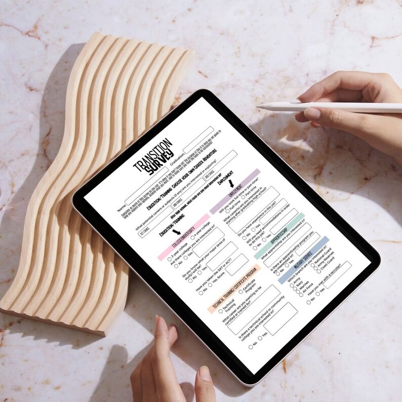 Student IEP Transition Plan Survey, Printable IEP Transition Plan ...