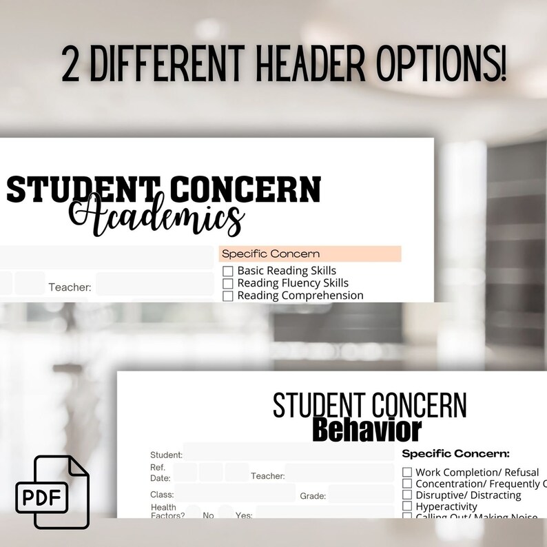 Student Concerns Documentation Sheets: IEP, RTI Interventions (PDF) - Etsy