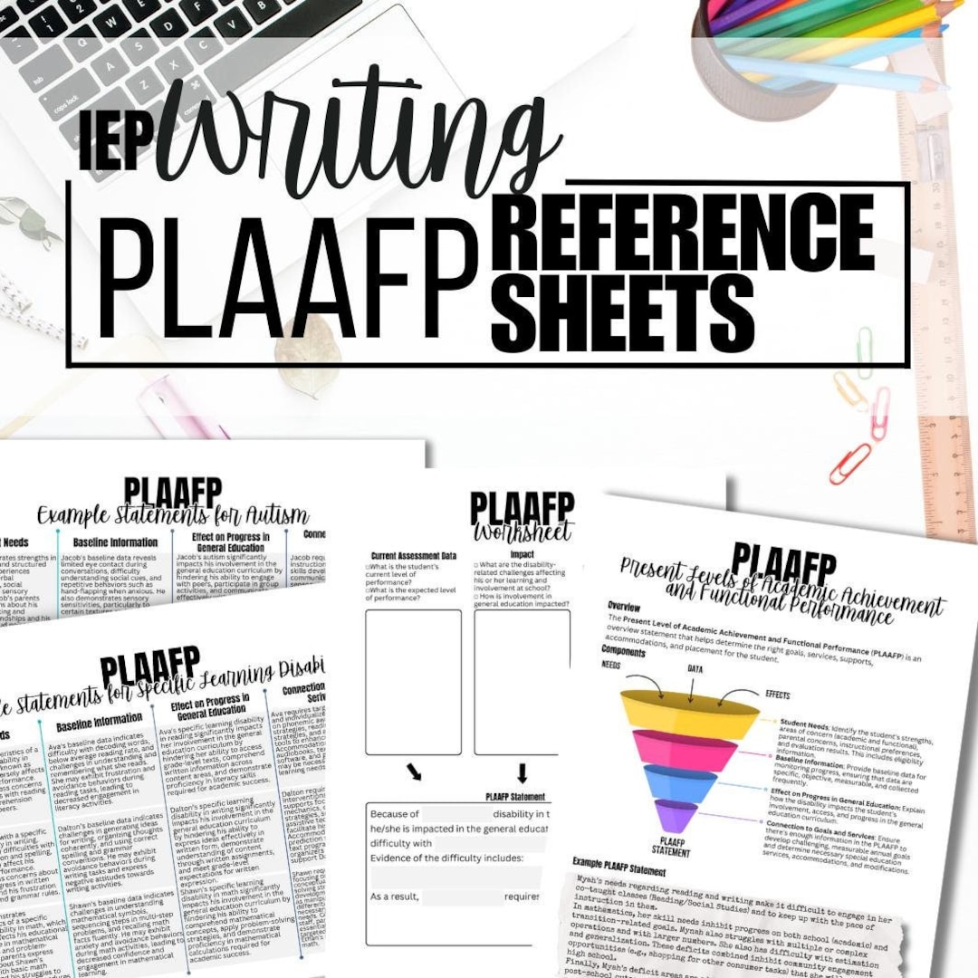PLAAFP Reference Sheet | Special Education IEP Planning | PDF Download ... PLAAFP Reference Sheet | Special Education IEP Planning | PDF Download ...