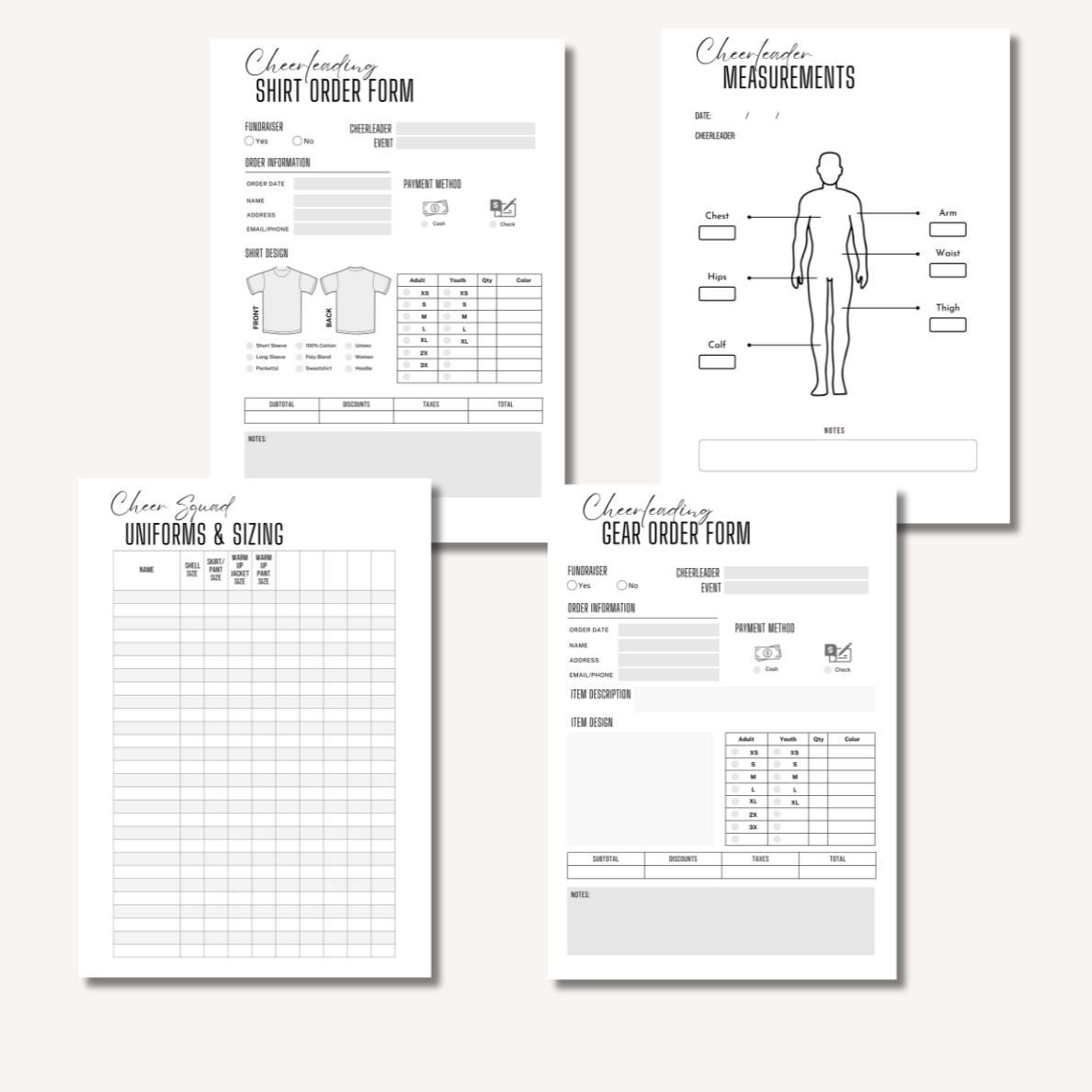 Cheer Coach Planner, Printable Digital Download Planning Sheets - Etsy ...