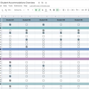 IEP Accommodations Overview: Google Sheets for SPED Teachers - Etsy