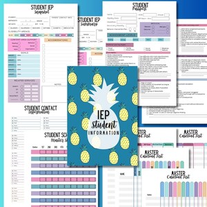 Pineapple IEP Caseload Planner: Special Education Teacher Printable ...