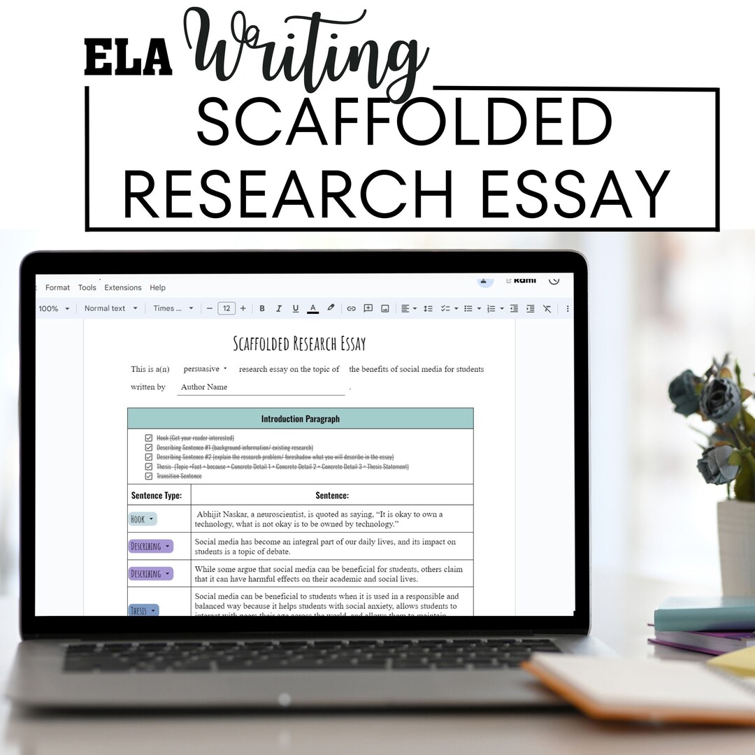 Scaffolded Research Essay Template, Writing Supports, IEP ...