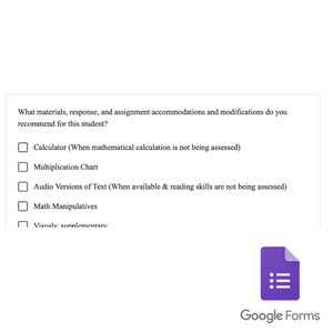 IEP Teacher Input Questionnaire/ Survey (google Form) - Etsy