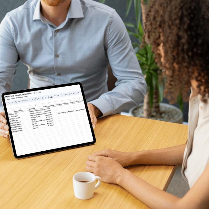 Easy IEP Goals & Progress Monitoring Tracking: Google Forms - Etsy