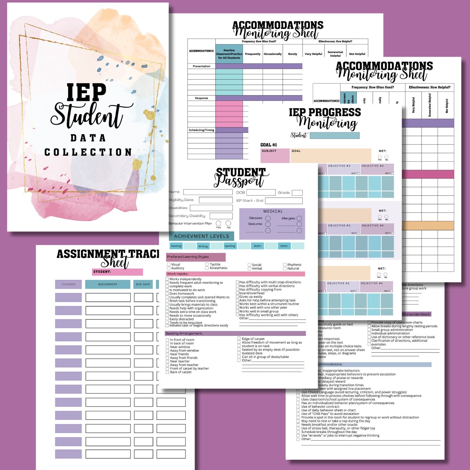 IEP Caseload Planner Digital Special Education Teacher Planning Sheet ...