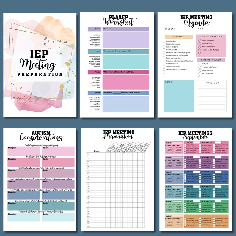 IEP Caseload Planner Digital Special Education Teacher Planning Sheet ...