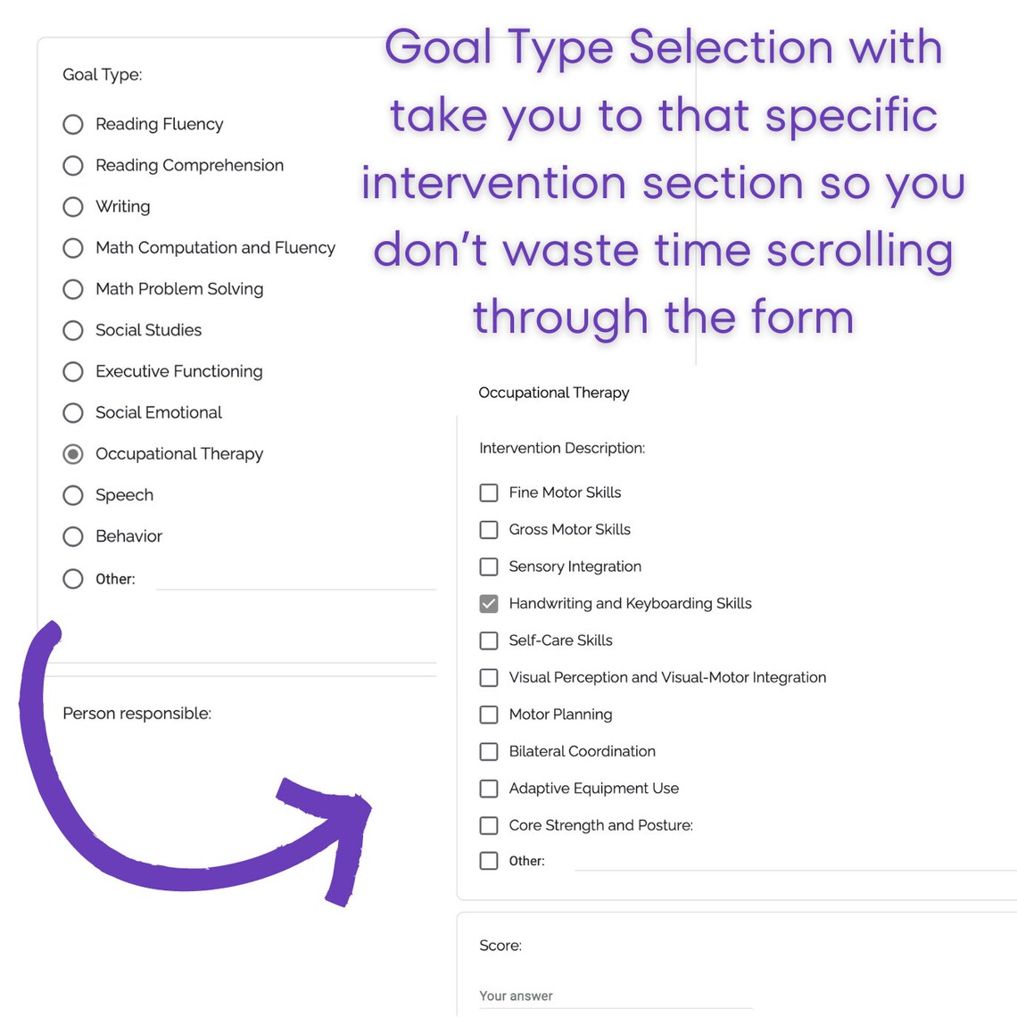 Easy IEP Goals & Progress Monitoring Tracking: Google Forms - Etsy