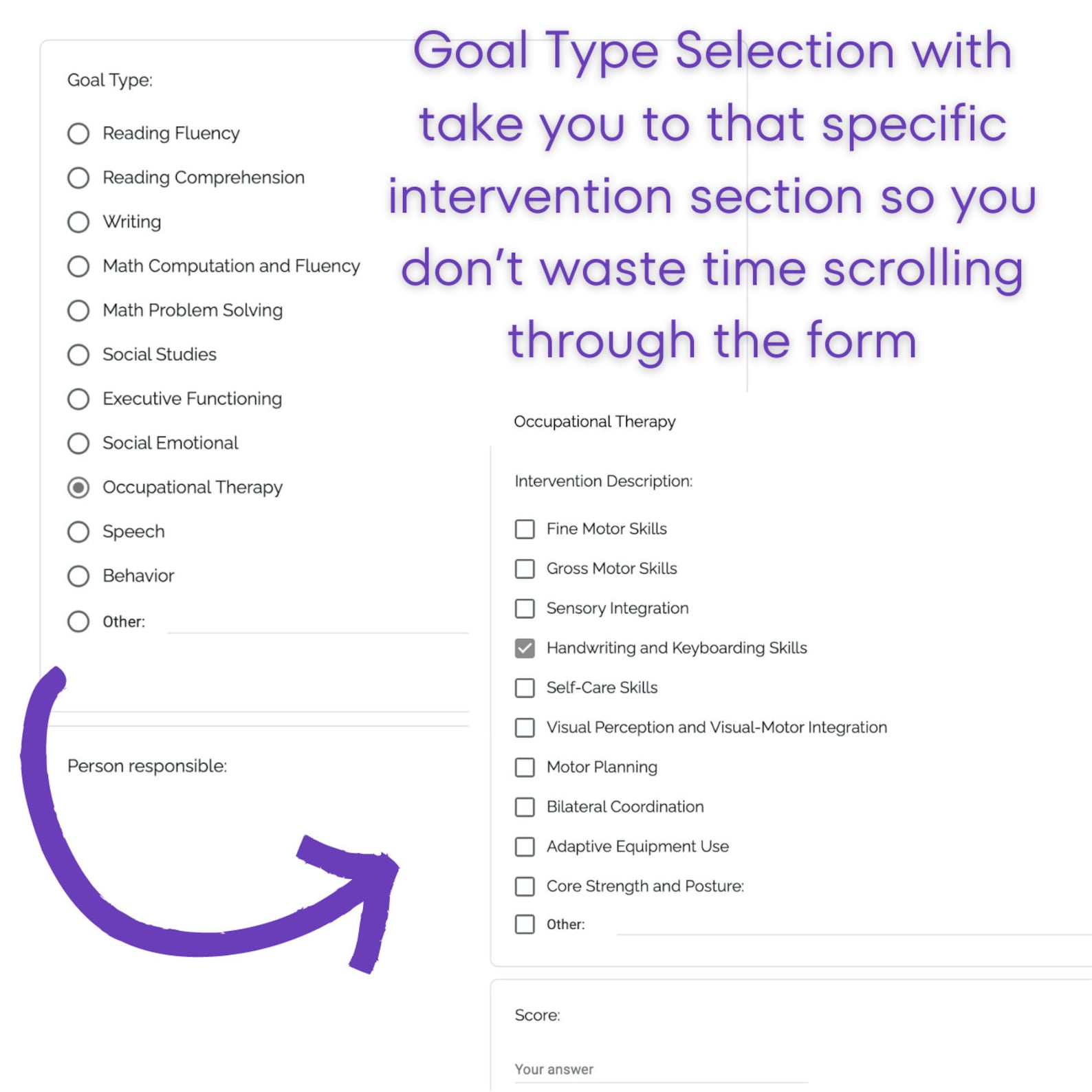 Easy IEP Goals & Progress Monitoring Tracking: Google Forms - Etsy
