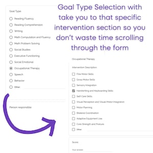 Easy IEP Goals & Progress Monitoring Tracking: Google Forms - Etsy