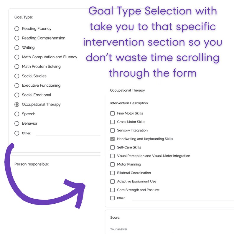 Easy IEP Goals & Progress Monitoring Tracking: Google Forms - Etsy