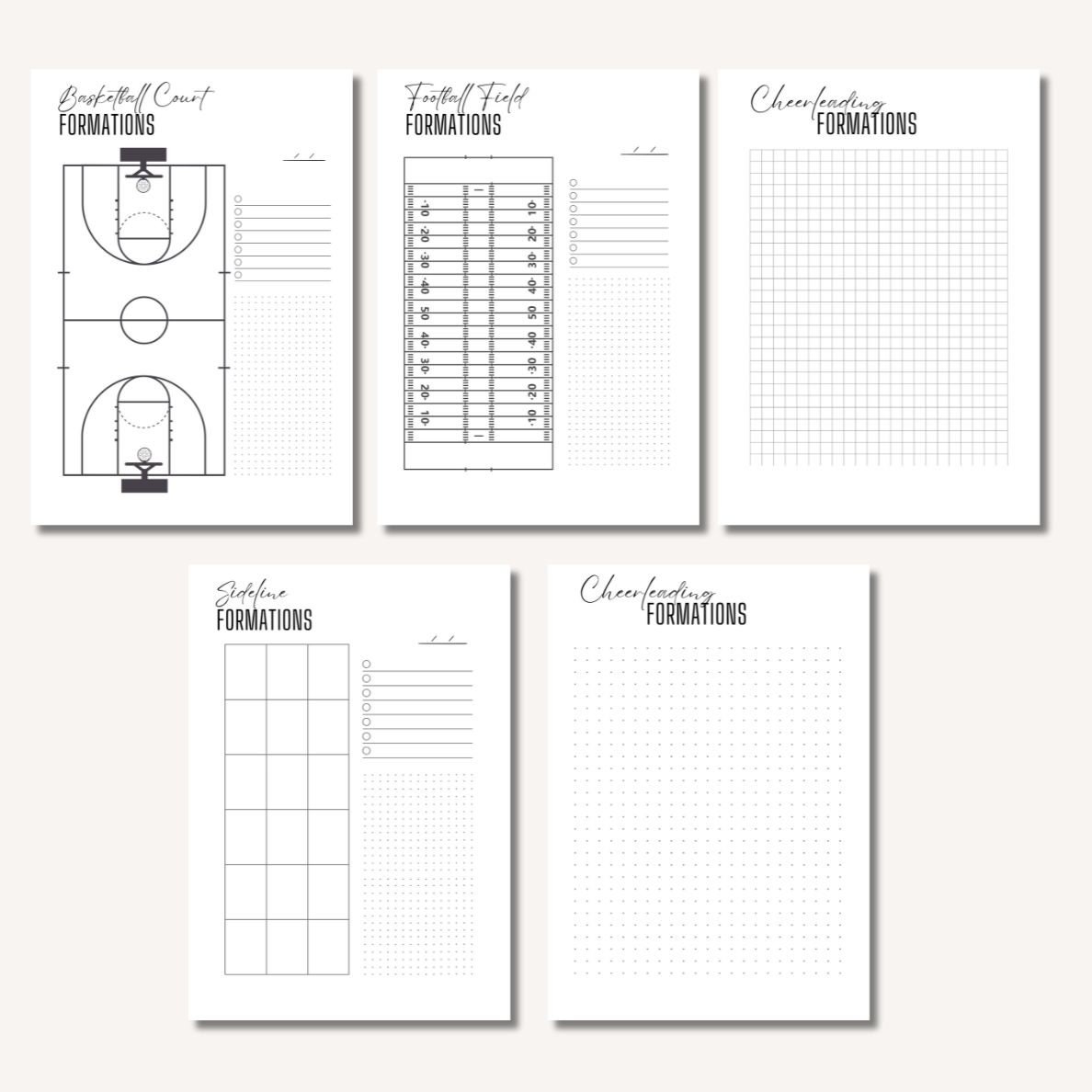 Cheer Coach Planner, Printable Digital Download Planning Sheets - Etsy