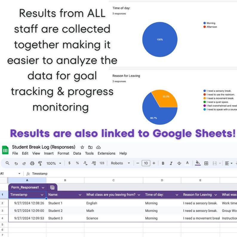 Student Break Tracking Form | Google Forms for Classroom Behavior ...