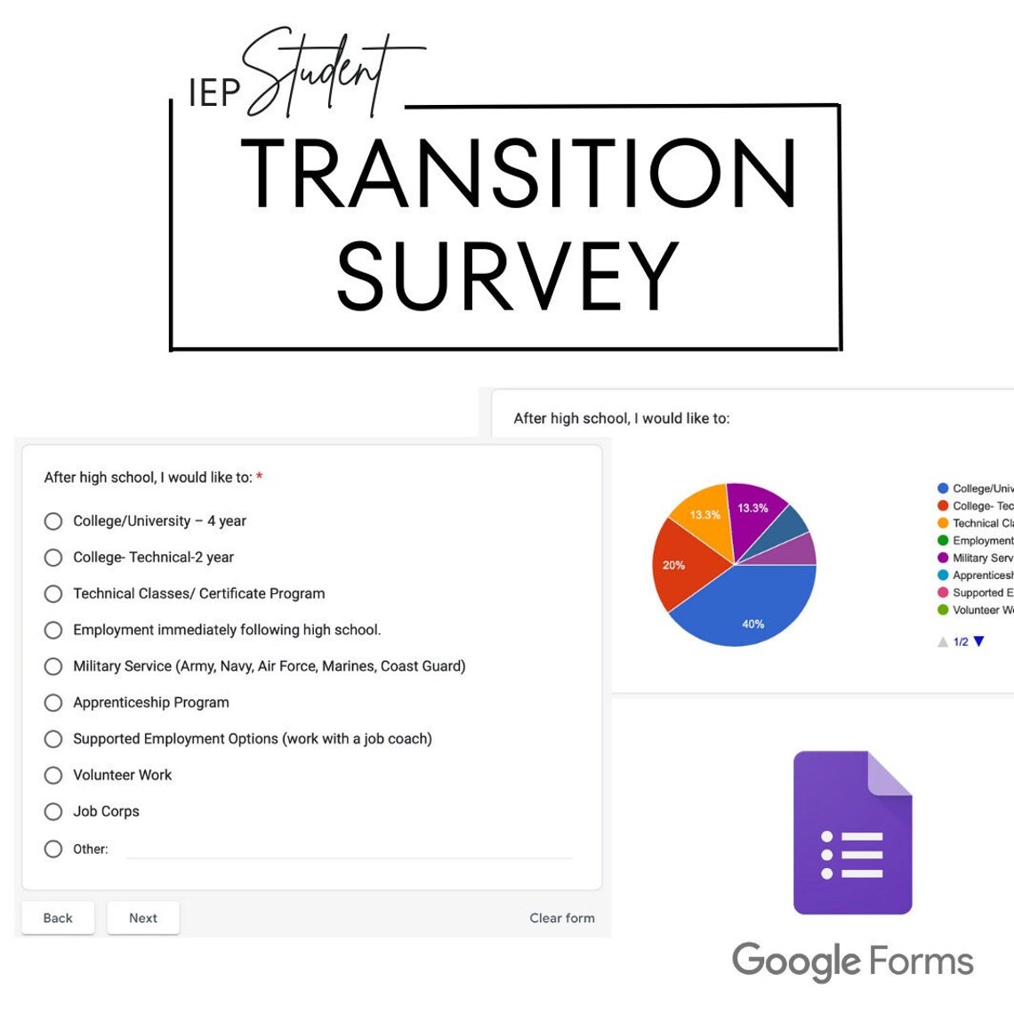 IEP Student Transition Questionnaire/ Survey (google Form) - Etsy