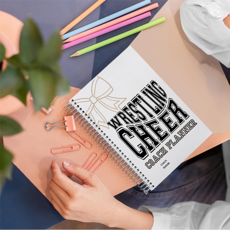 Wrestling Cheer Coach Planner | Printable Cheerleading Binder, Digital ...