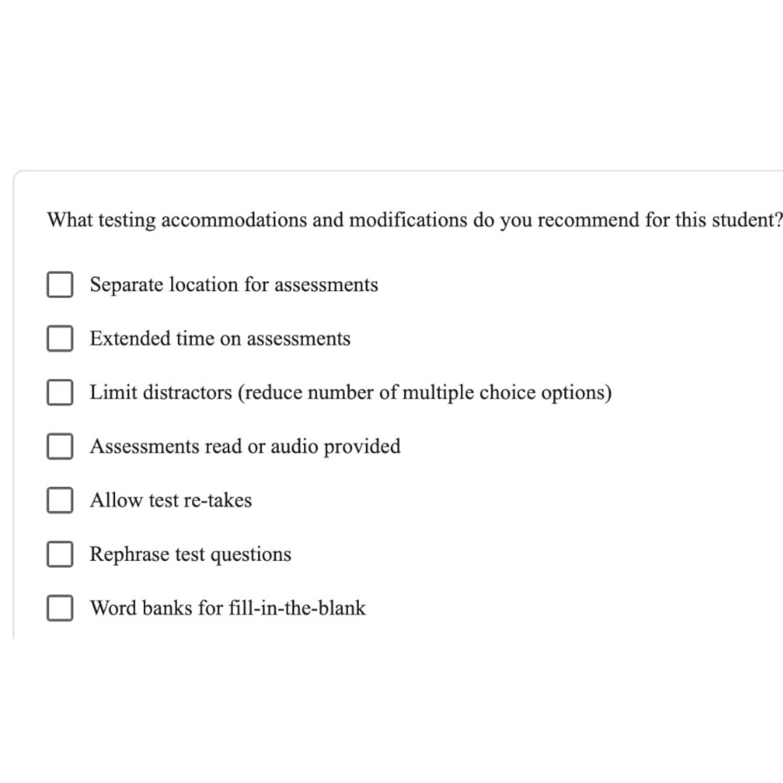 IEP Teacher Input Questionnaire/ Survey (google Form) - Etsy