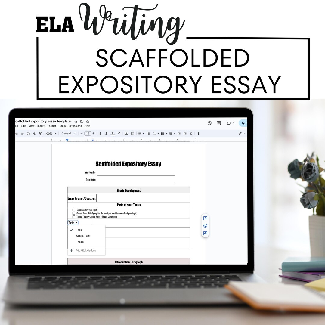Scaffolded Expository Essay Template, Writing Supports, IEP ...