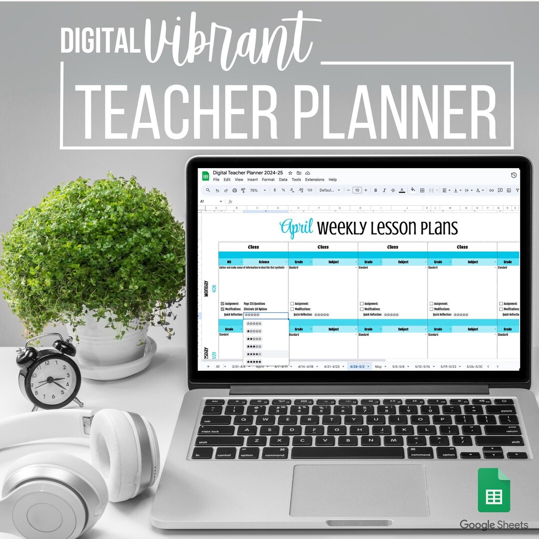Digital Teacher Planner 2024-2025 | Editable Google Sheets With ...