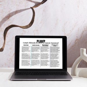 PLAAFP Reference Sheet | Special Education IEP Planning | PDF Download ...
