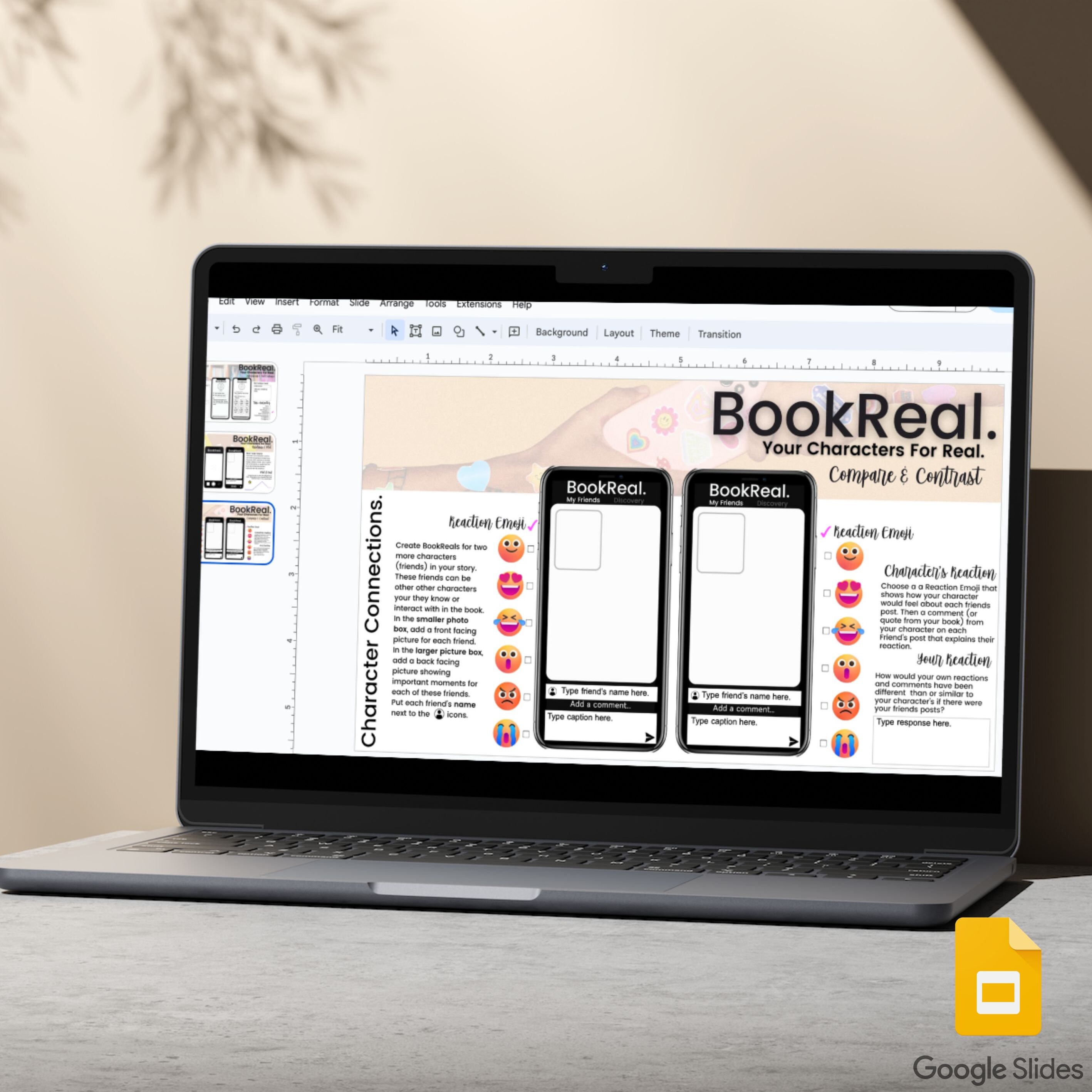 Character Analysis Activity Sheets: Bookreal Social Media Template ...