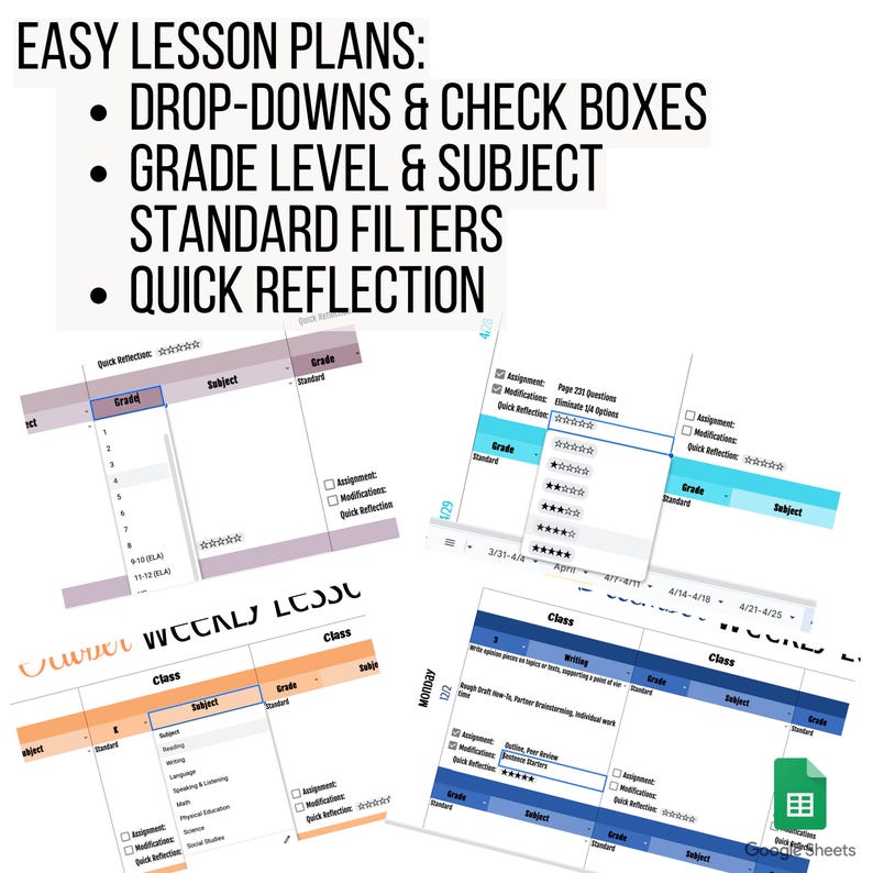 Digital Teacher Planner 2024-2025 | Editable Google Sheets With ...