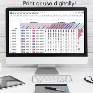 IEP Caseload Meetings Checklist Planning Google Sheet: Tracking Due ...