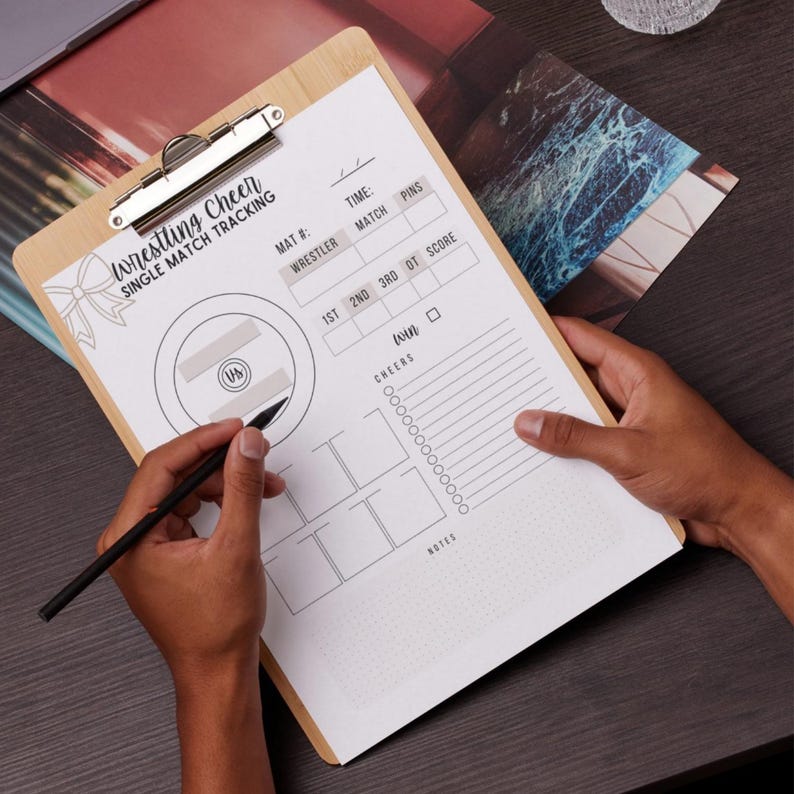 Wrestling Cheer Coach Planner | Printable Cheerleading Binder, Digital ...