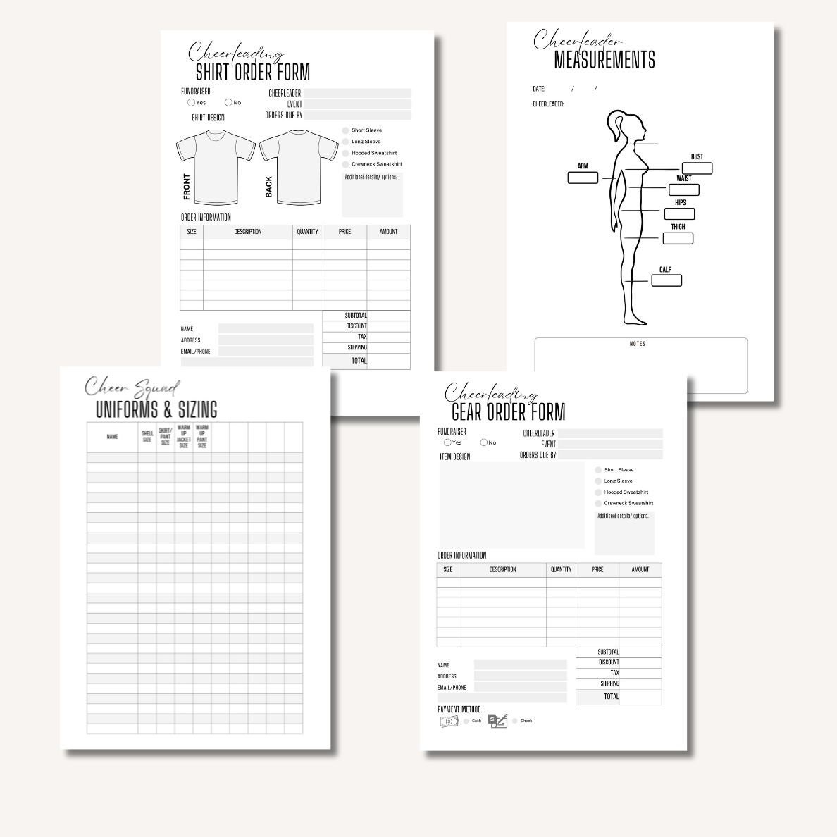 Spirit Blue Ultimate Cheer Coach Planner, Printable Digital Download ...