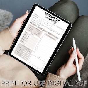 IEP Snapshot Pages: Special Education Digital Printable IEP Summary ...