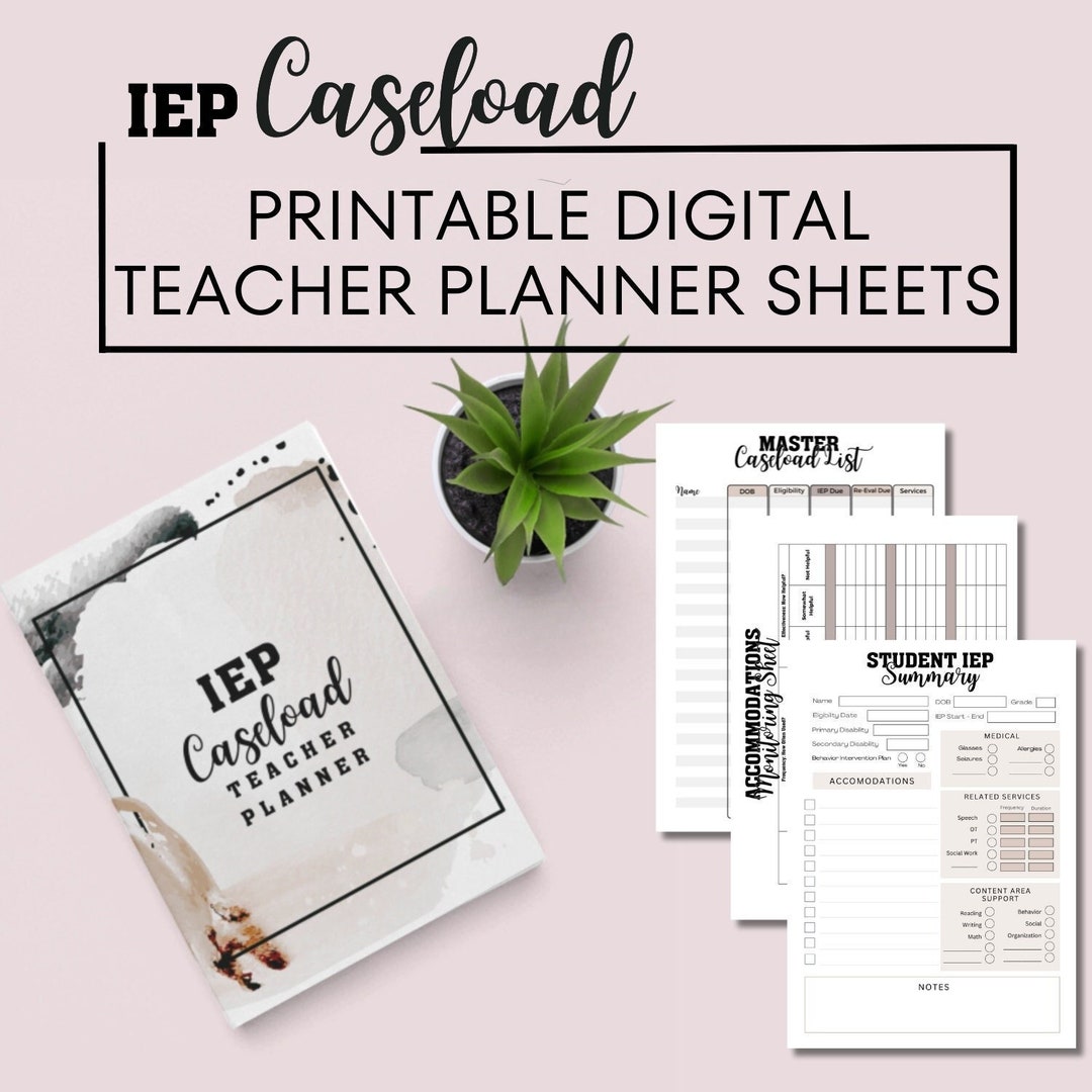 IEP Caseload Planner PDF | Digital Special Education Teacher Planner ...