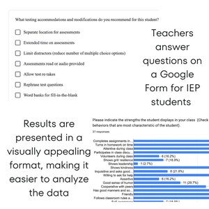 IEP Teacher Input Questionnaire/ Survey (google Form) - Etsy