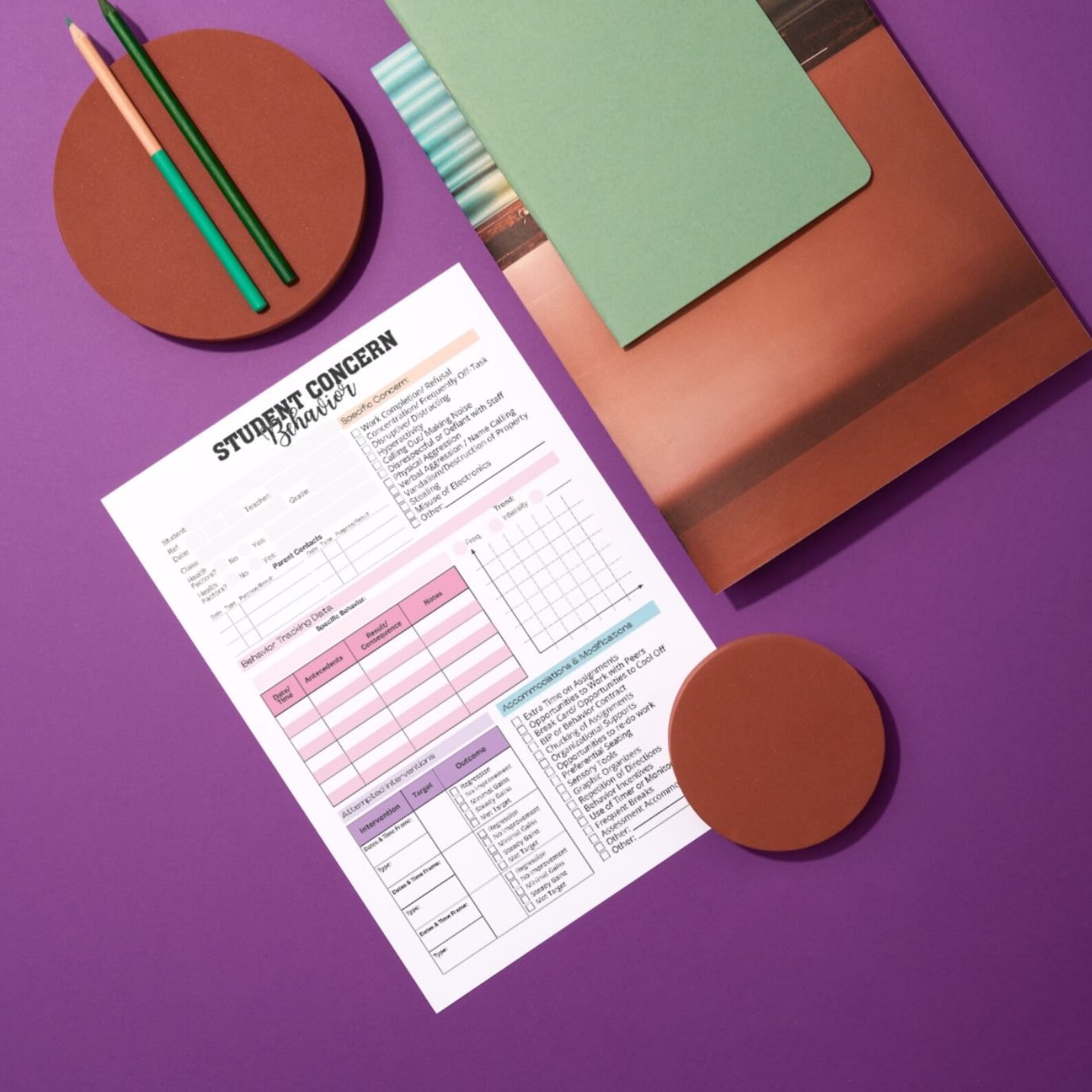 Student Concerns Documentation Sheets: IEP, RTI Interventions (PDF) - Etsy