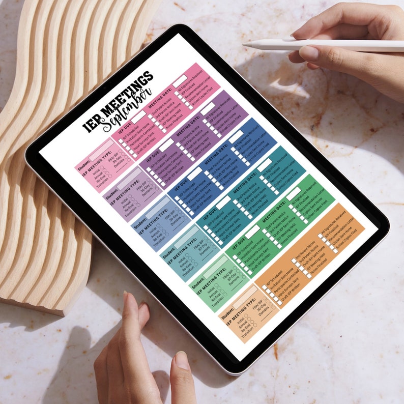 Digital Printable IEP Monthly Planning Sheets for Special Education ...