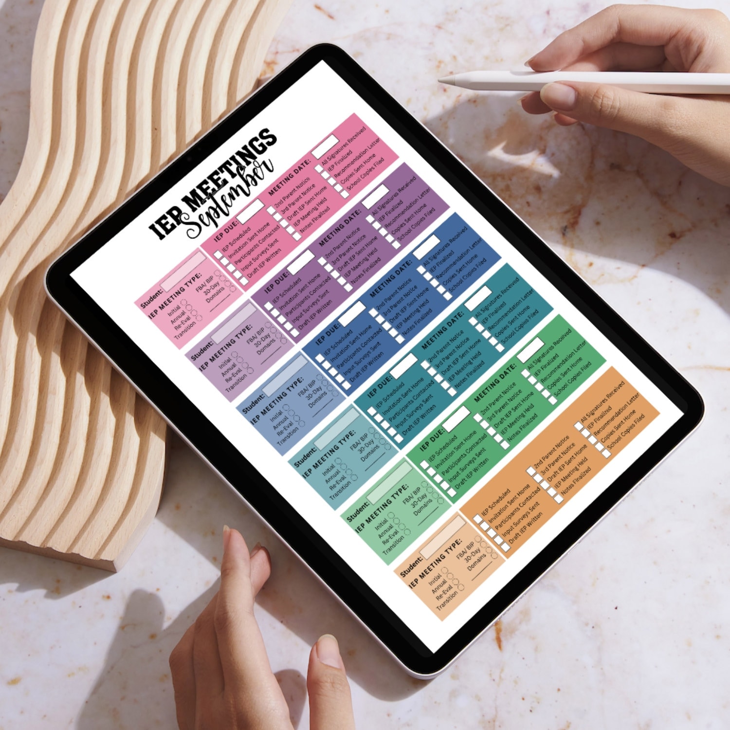 Digital Printable IEP Monthly Planning Sheets for Special Education ...