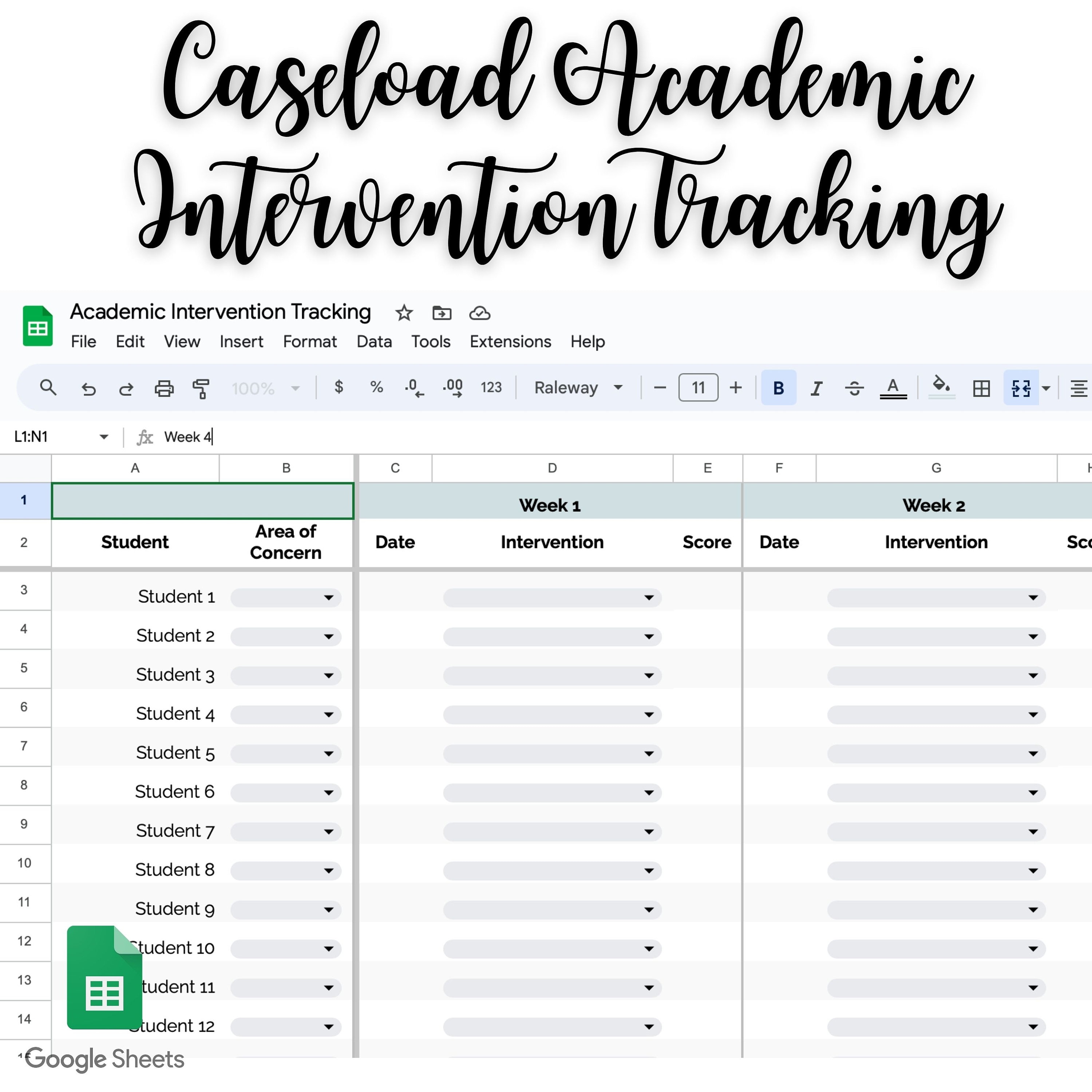 Academic Intervention Tracking: RTI, IEPS & Progress Monitoring (google ...