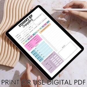 IEP Snapshot Pages: Special Education Digital Printable IEP Summary ...